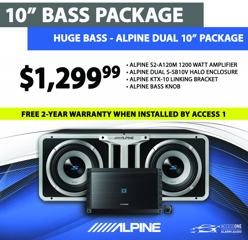 Alpine Dual 10" S Series Halo Bass Package