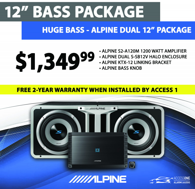 Alpine Dual 12' S Series Bass Package