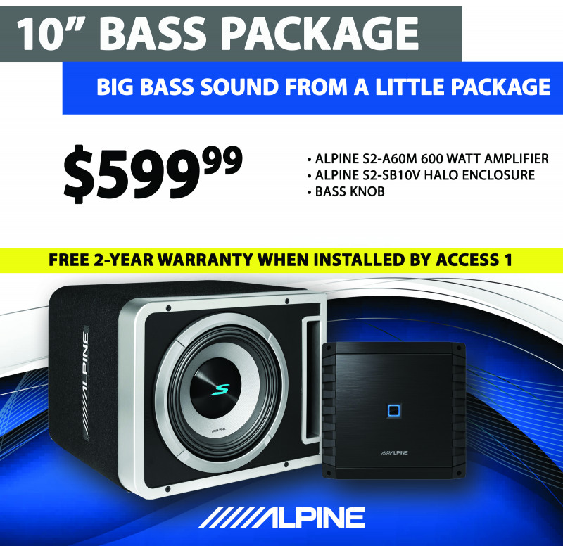 Alpine Single 10" S Series Halo A60M Bass Package