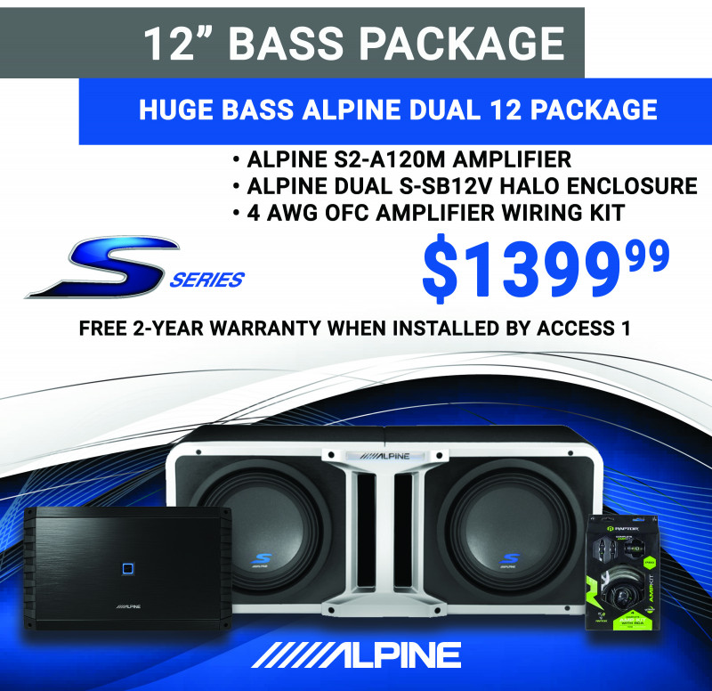 Alpine Dual 12' S Series Bass Package
