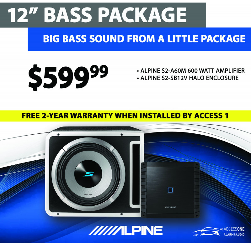 Alpine Single 12" S-Series Halo A60M Bass Package